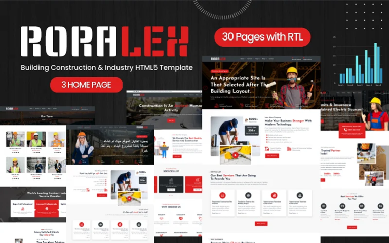 RORALEX – Building Construction & Industry HTML5 Template with RTL ...